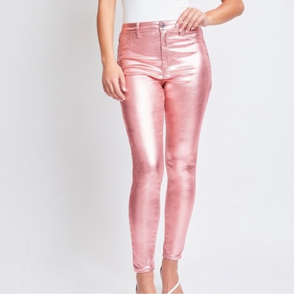 YMI | Pants & Jumpsuits | Metallic Rose Pink Pants | Poshmark